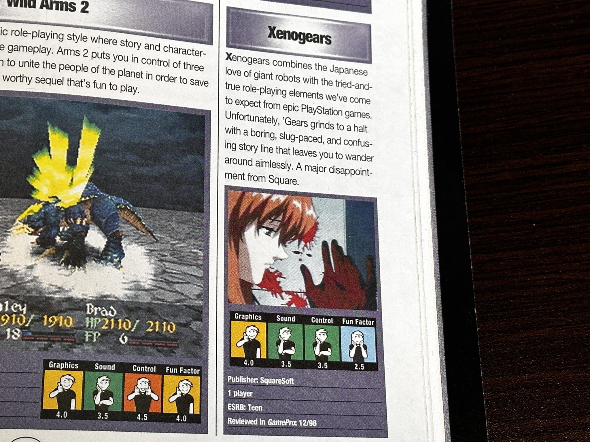 Evaluating Xenogears Ratings in Gamepro's PlayStation 2 & PlayStation ...